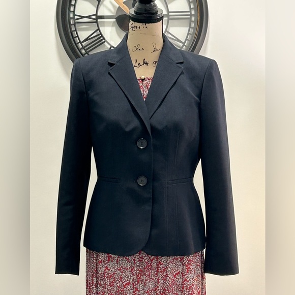 Kasper | Jackets & Coats | Kasper 8 Petite Blue Jacket Lined With A ...